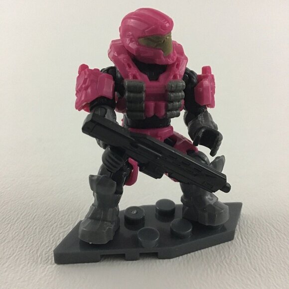 Construx | Toys | Mega Construx Halo Mini Figure Pink Spartan W Weapon ...
